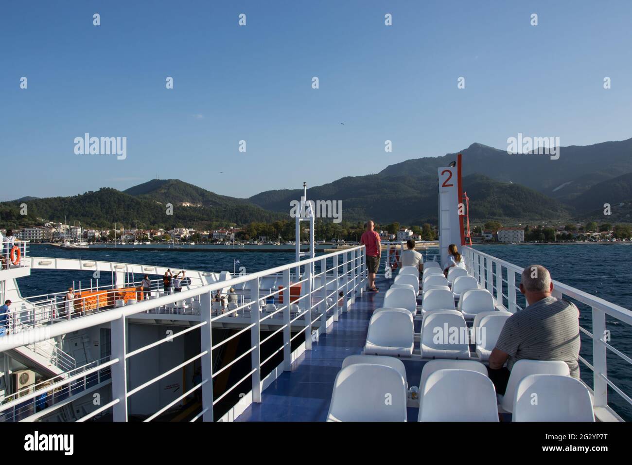 Chairs ferry boat deck hi-res stock photography and images - Alamy