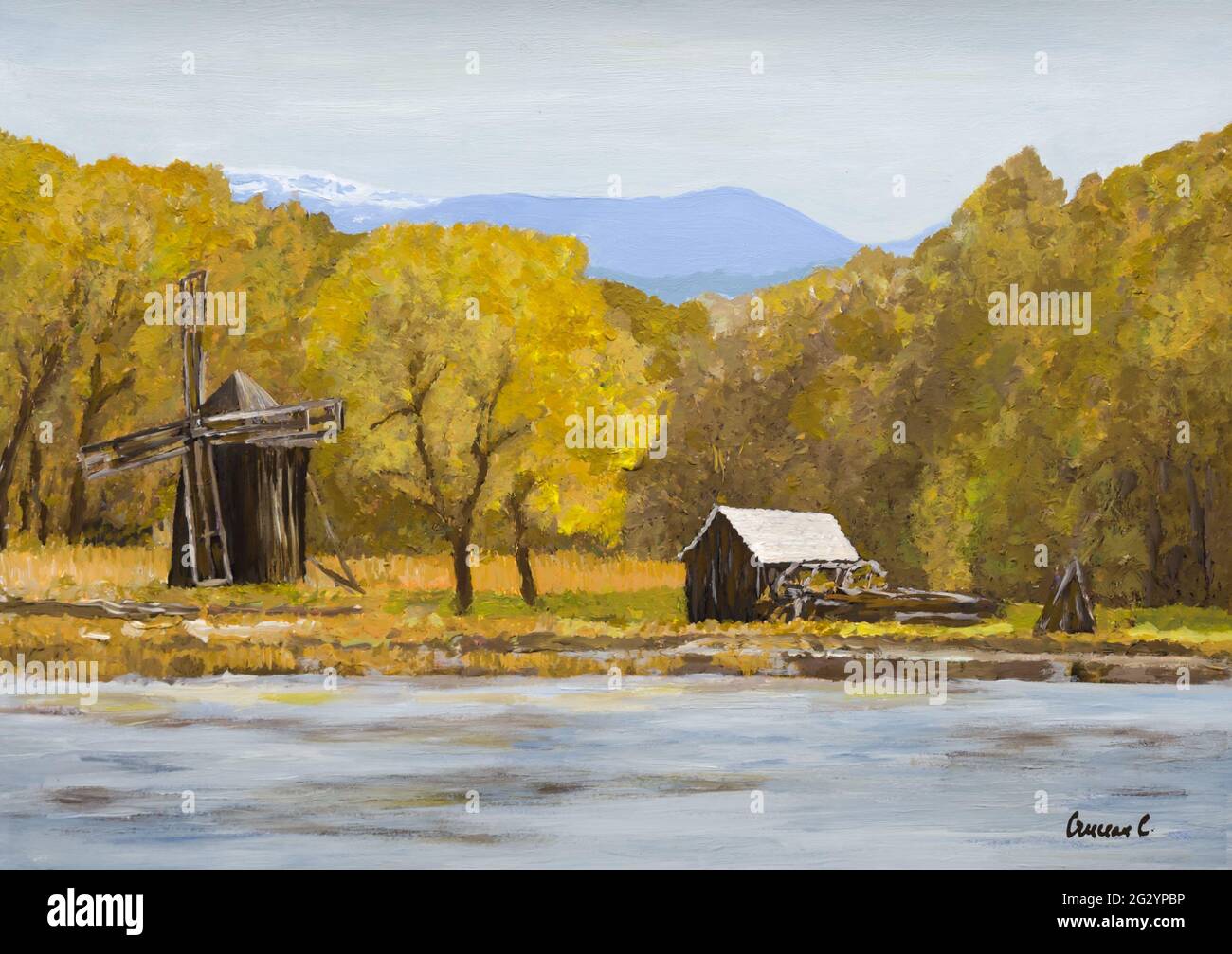 Drawing of bridge crayon hi-res stock photography and images - Alamy