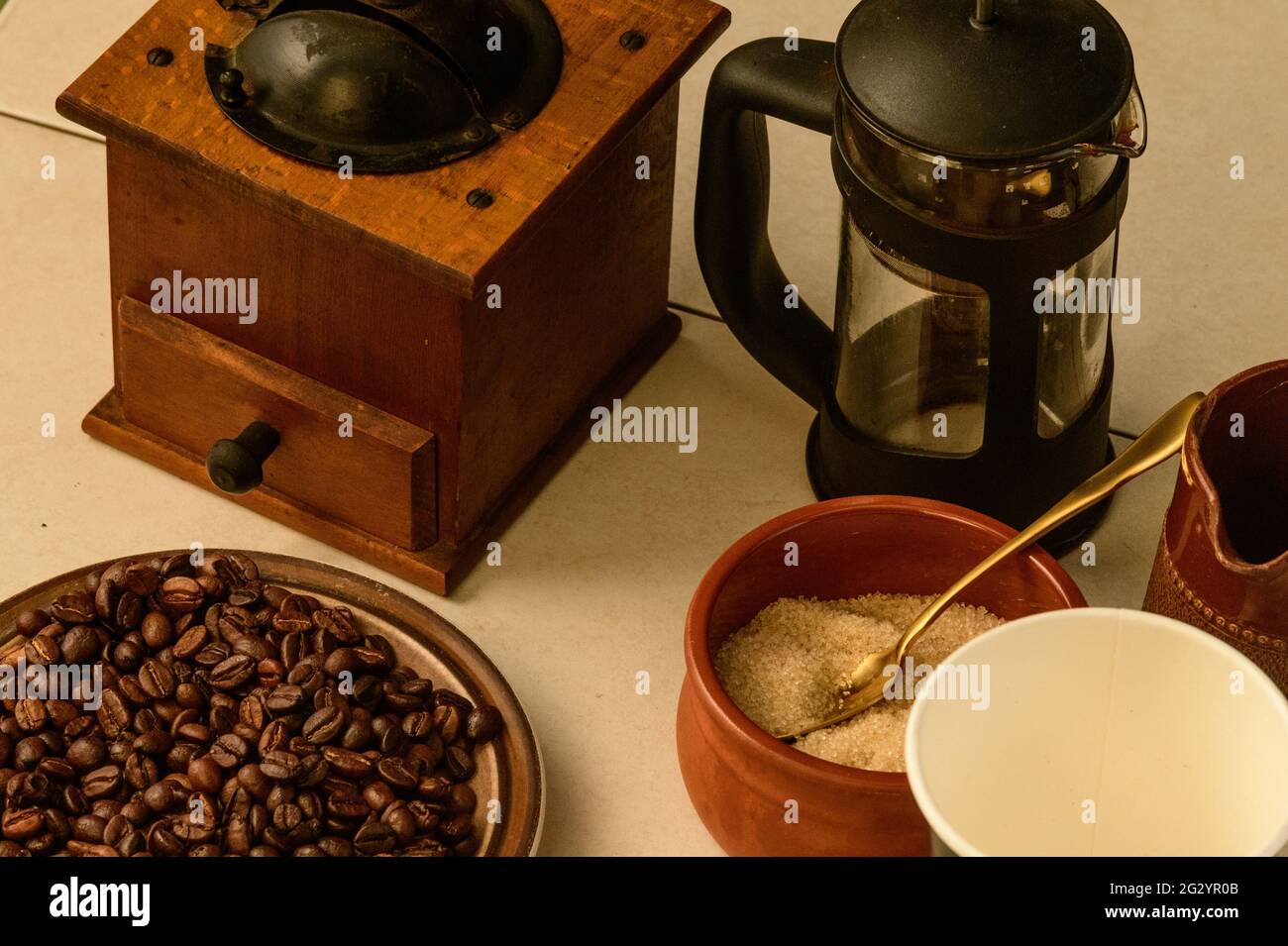 Cafe Style Deconstructed Coffee Nouvelle Cuisine Stock Photo - Alamy
