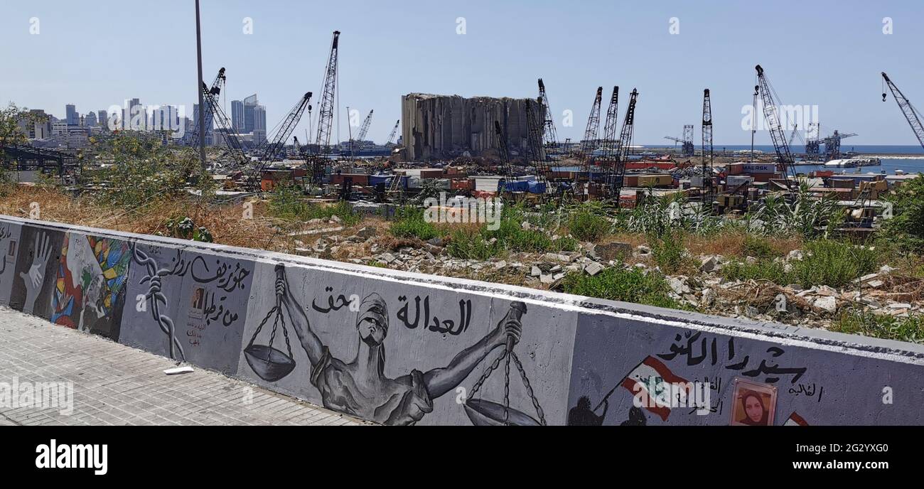 Beirut after explosion hi-res stock photography and images - Alamy