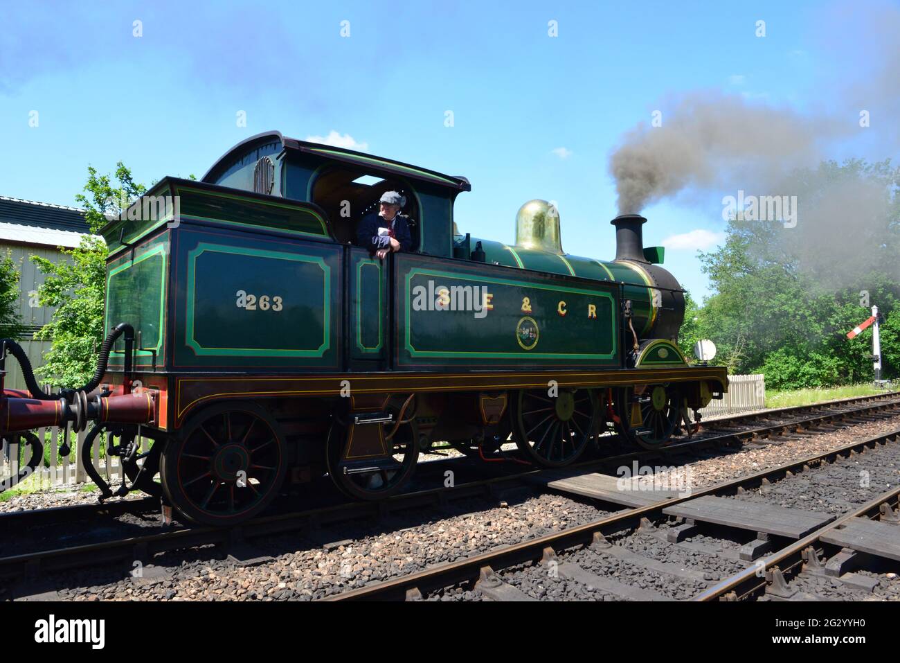 An H class locomotive running on The Bluebel railway Stock Photo - Alamy