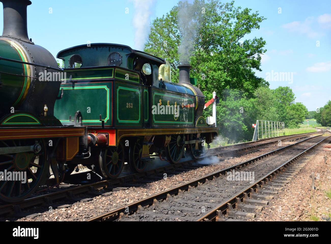 An H class locomotive running on The Bluebel railway Stock Photo - Alamy