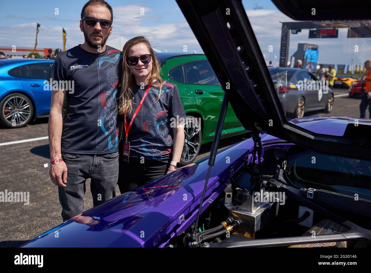 Moscow, Russia. 5th June, 2021. The racer support group seen at the ...