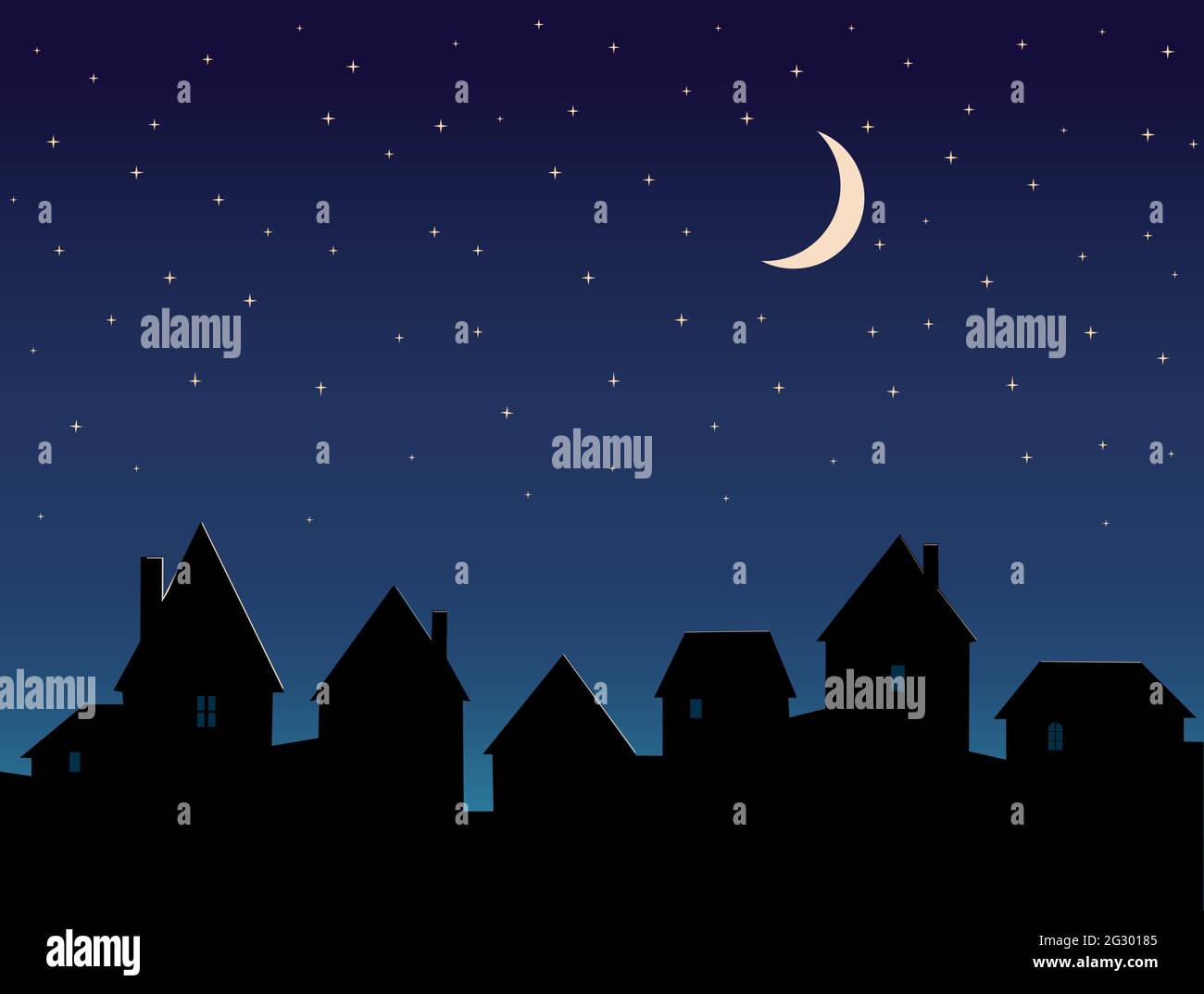 Moon sky panorama Stock Vector Images - Alamy