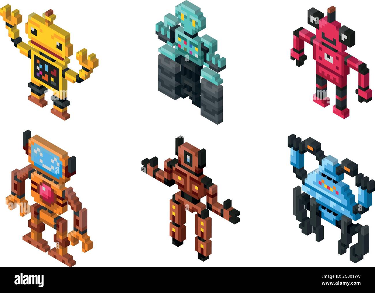 Vector Color Pixel Art Toy High Resolution Stock Photography and Images ...
