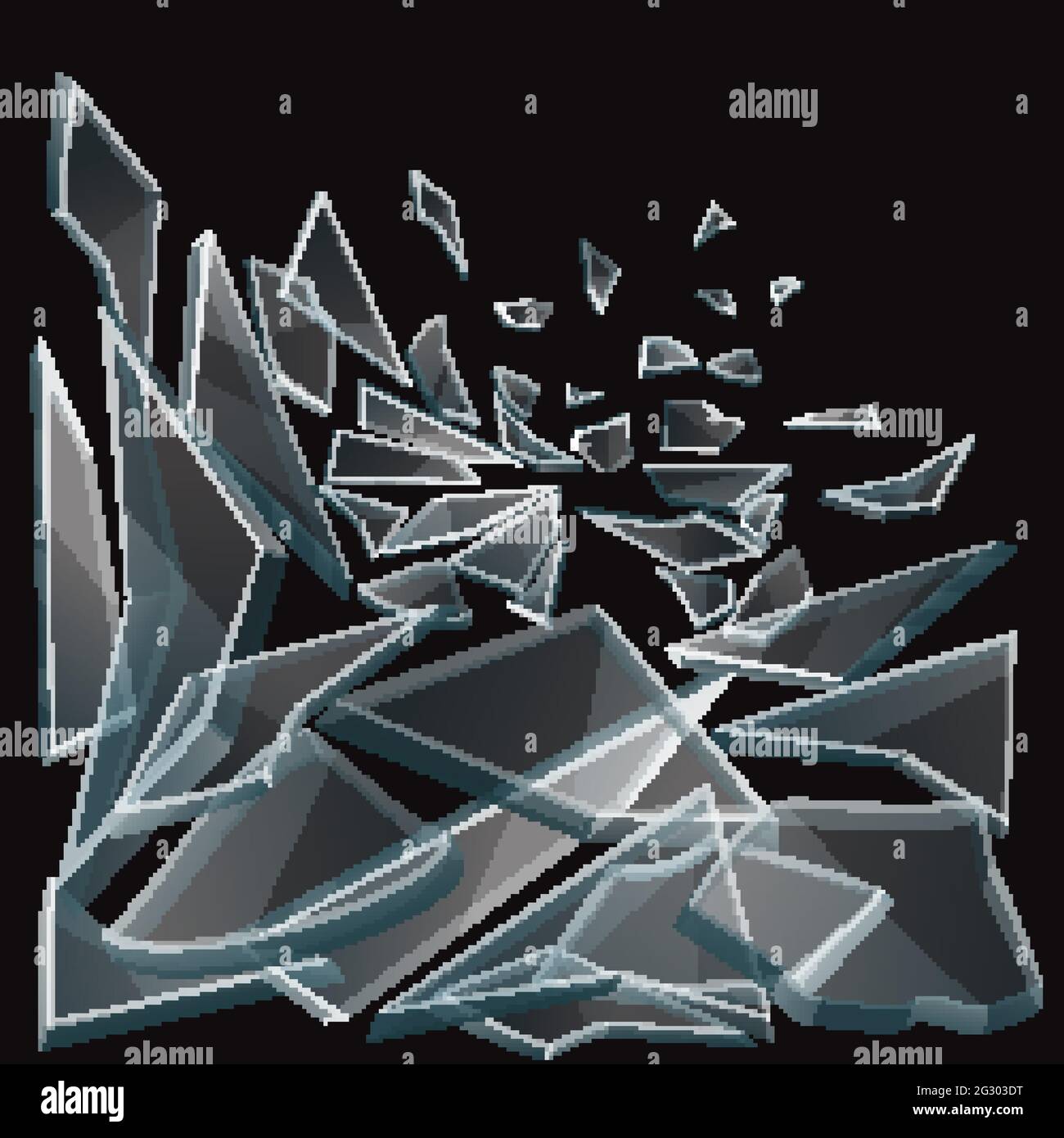 Broken To Pieces Stock Vector Images - Alamy