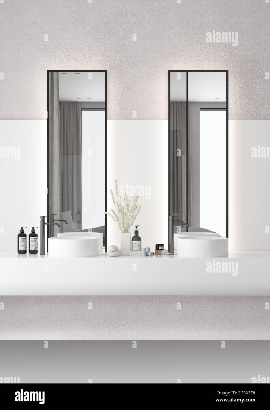 3d render of luxury bathroom Stock Photo - Alamy
