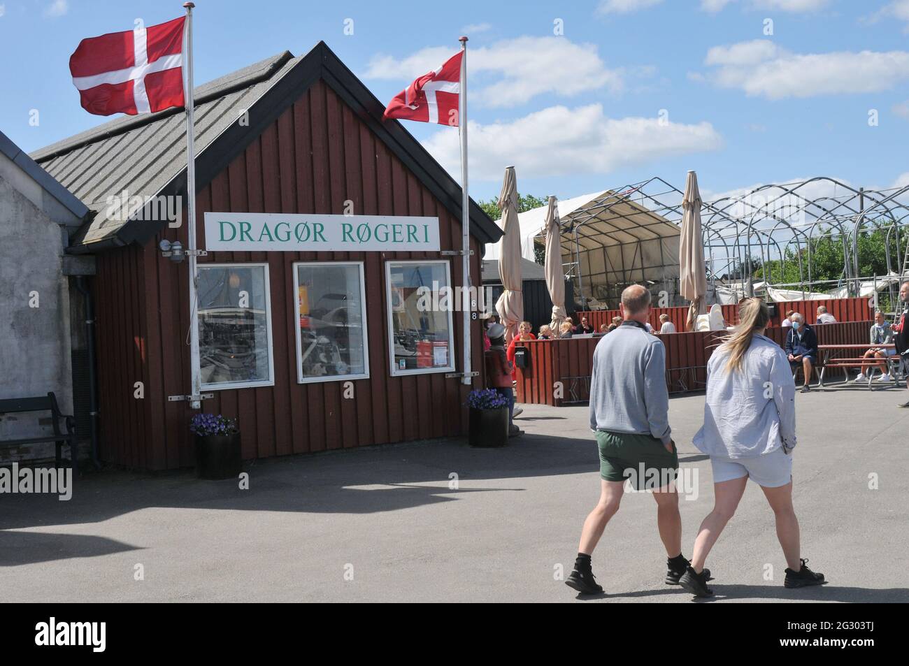 Dragor / Denmark. 13 June 2021, The old Dragor village small fishing ...
