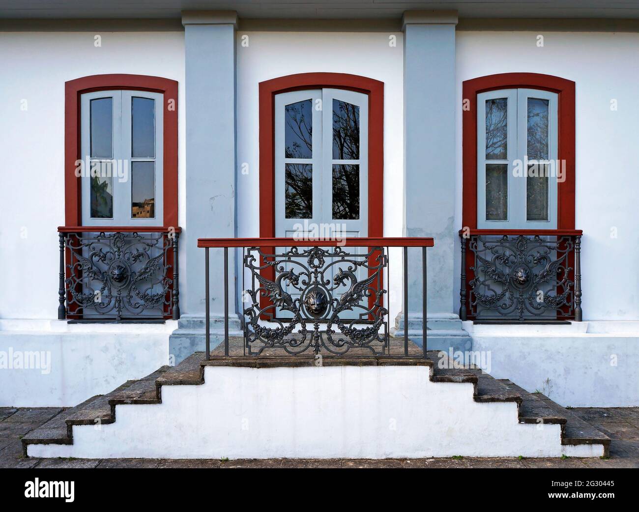 Colonial facade with balconies, Rio Stock Photo - Alamy