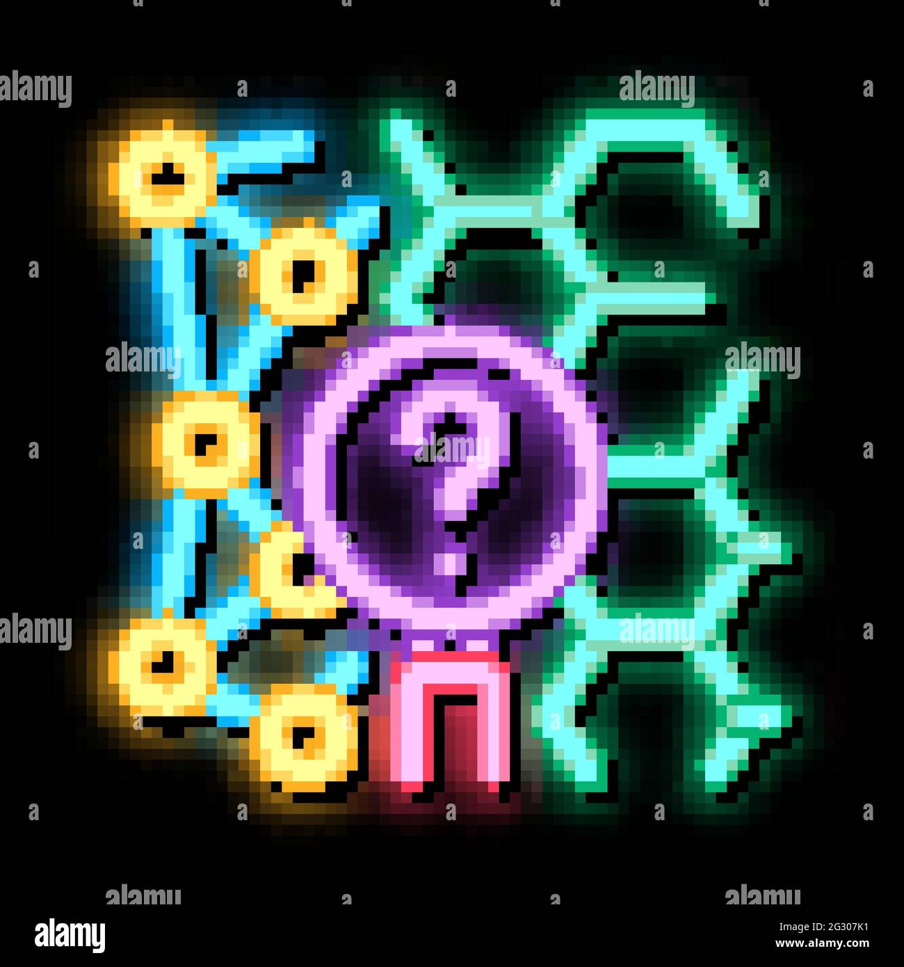 chemical researcher neon glow icon illustration Stock Vector Image ...