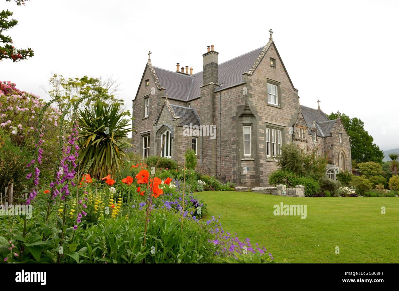 The country house and gardens on the site of Ardchattan Priory, near ...