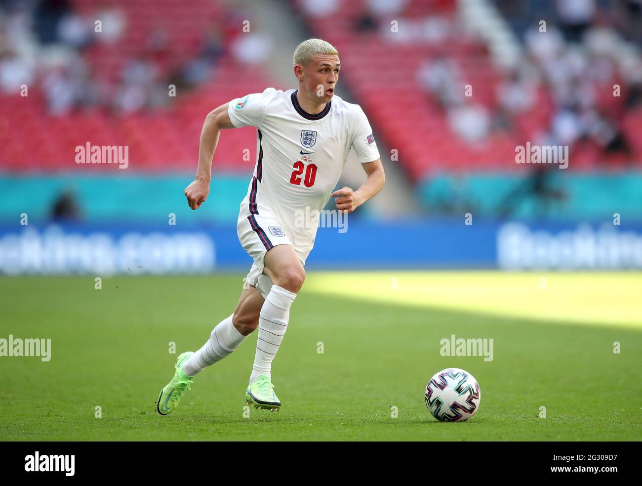England's Phil Foden during the UEFA Euro 2020 Group D match at Wembley ...