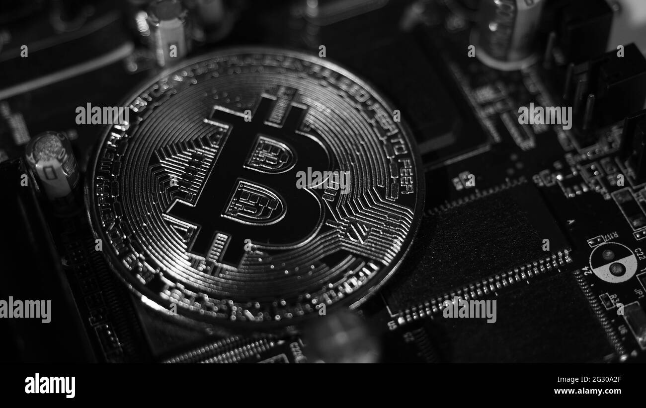 Bitcoin and semiconductor. Represent mining in Cryptocurrency cause ...