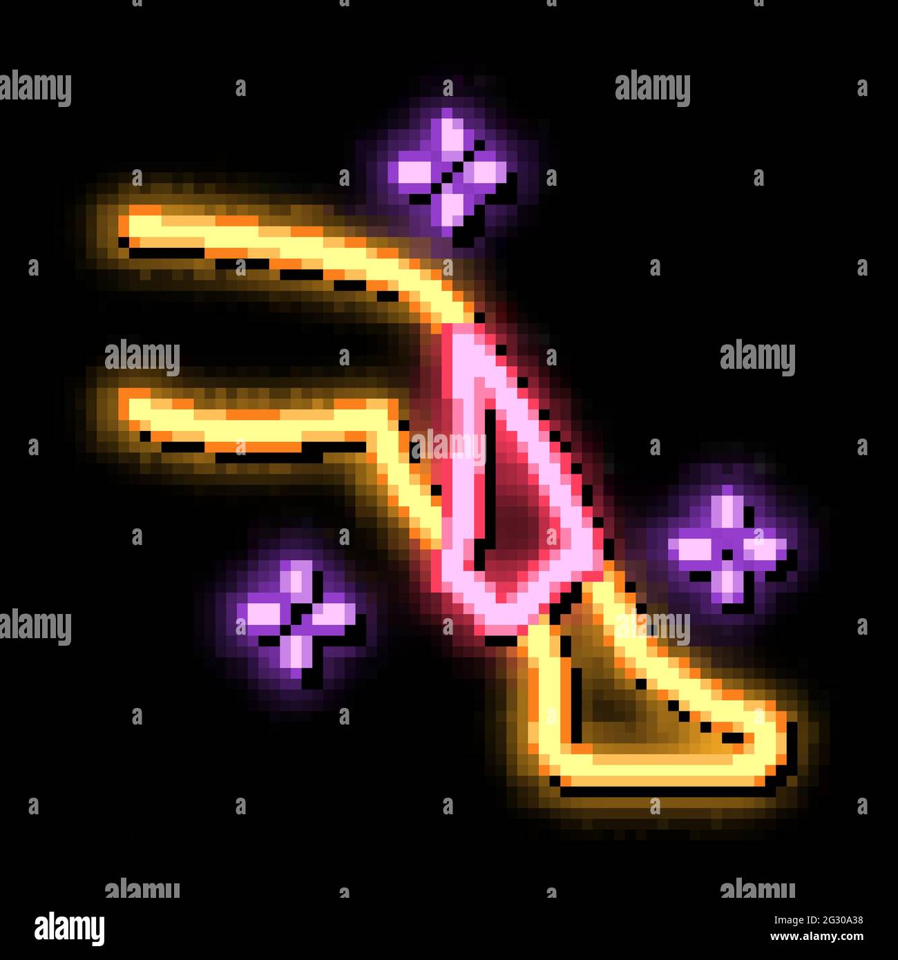 leg smooth skin neon glow icon illustration Stock Vector Image & Art ...