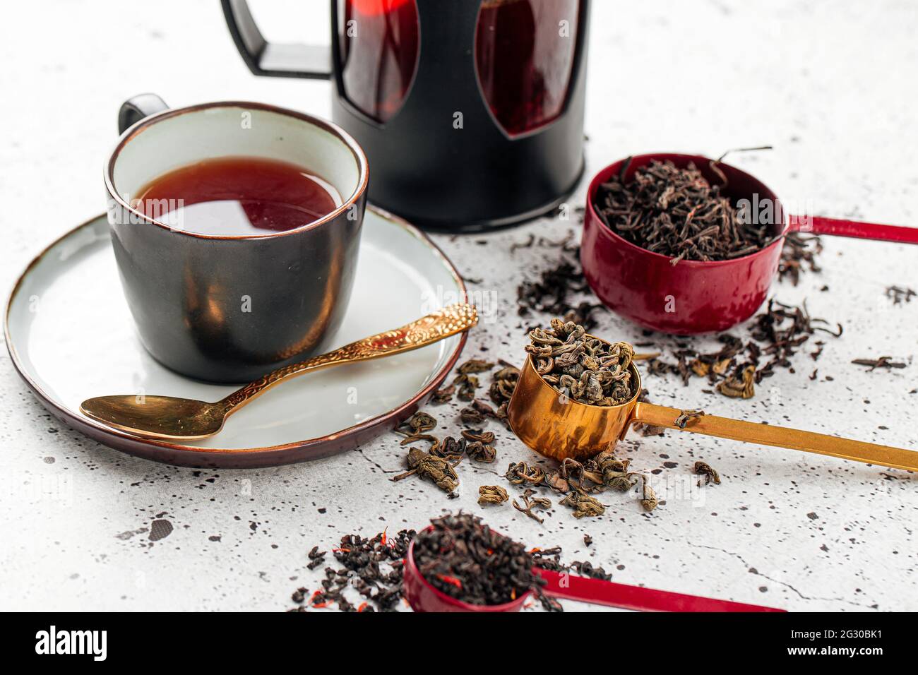 Black tea in a cup hi-res stock photography and images - Alamy