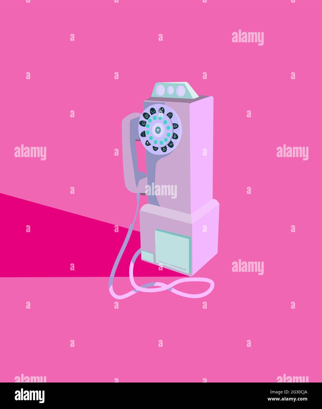 Neon phone Stock Vector Images - Alamy