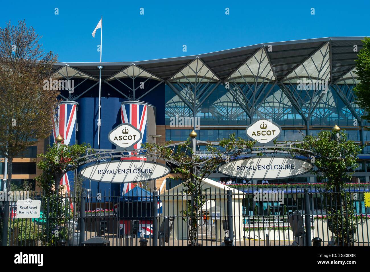 Ascot, Berkshire, UK. 13th June, 2021. The entrance to the Royal ...