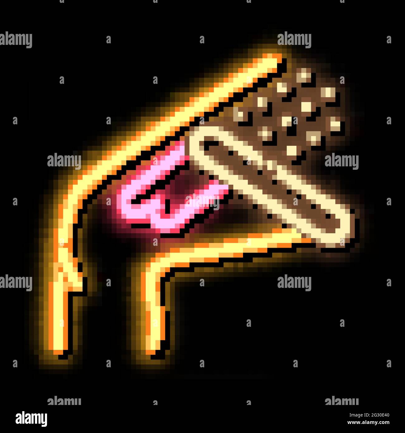 leg waxing for depilation neon glow icon illustration Stock Vector ...