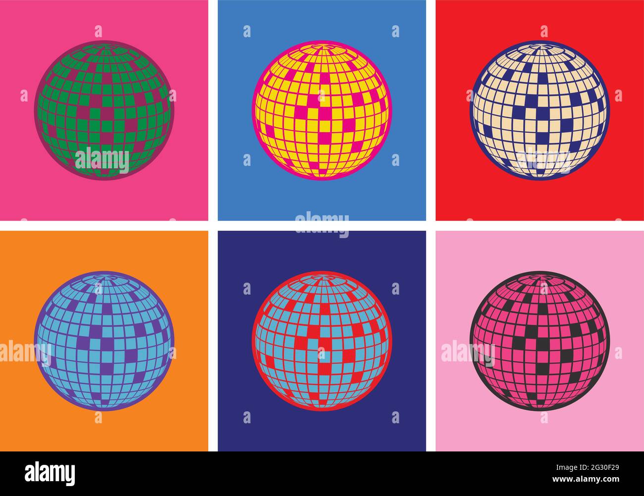 Disco Ball Vector Illustration Pop Art Style Stock Vector Image & Art ...