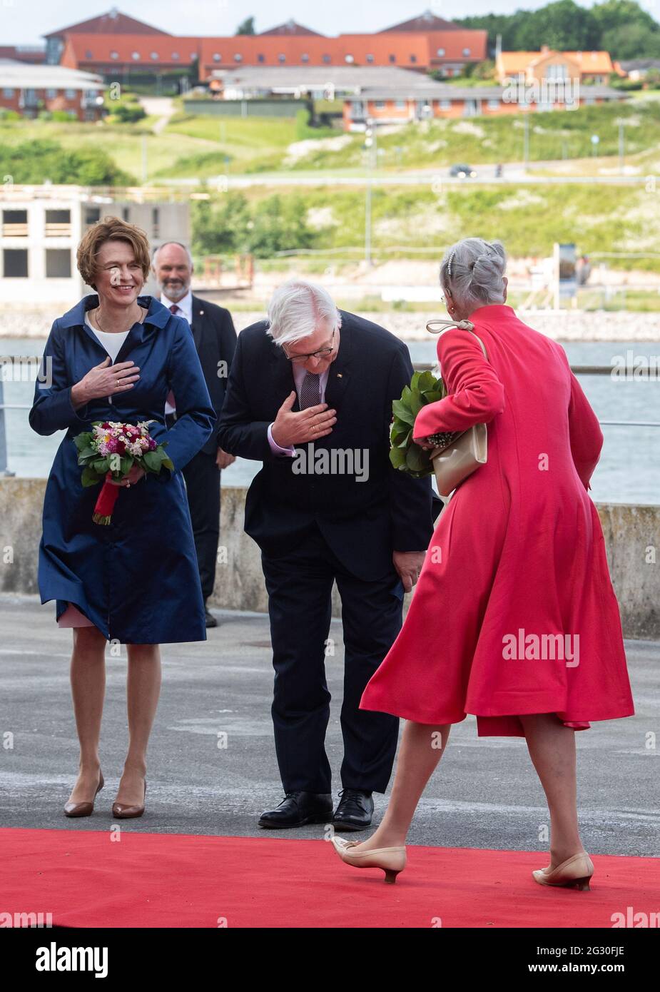 13 June 2021, Denmark, Sønderborg: Federal President Frank-Walter ...