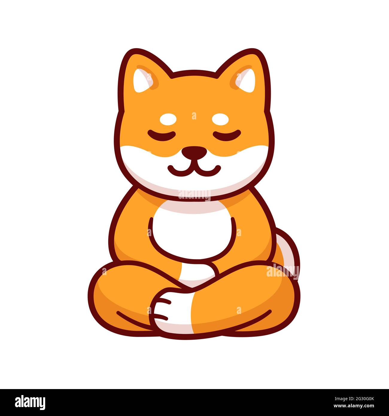 Shiba inu yoga Stock Vector Images - Alamy