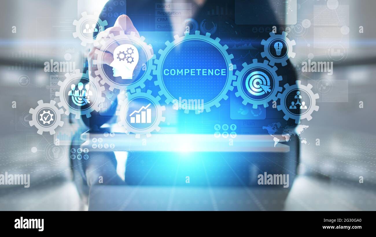 Competence Skill Personal development Business concept on virtual ...