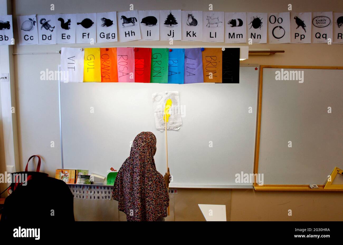 A student in a preparatory class at a school Stock Photo - Alamy