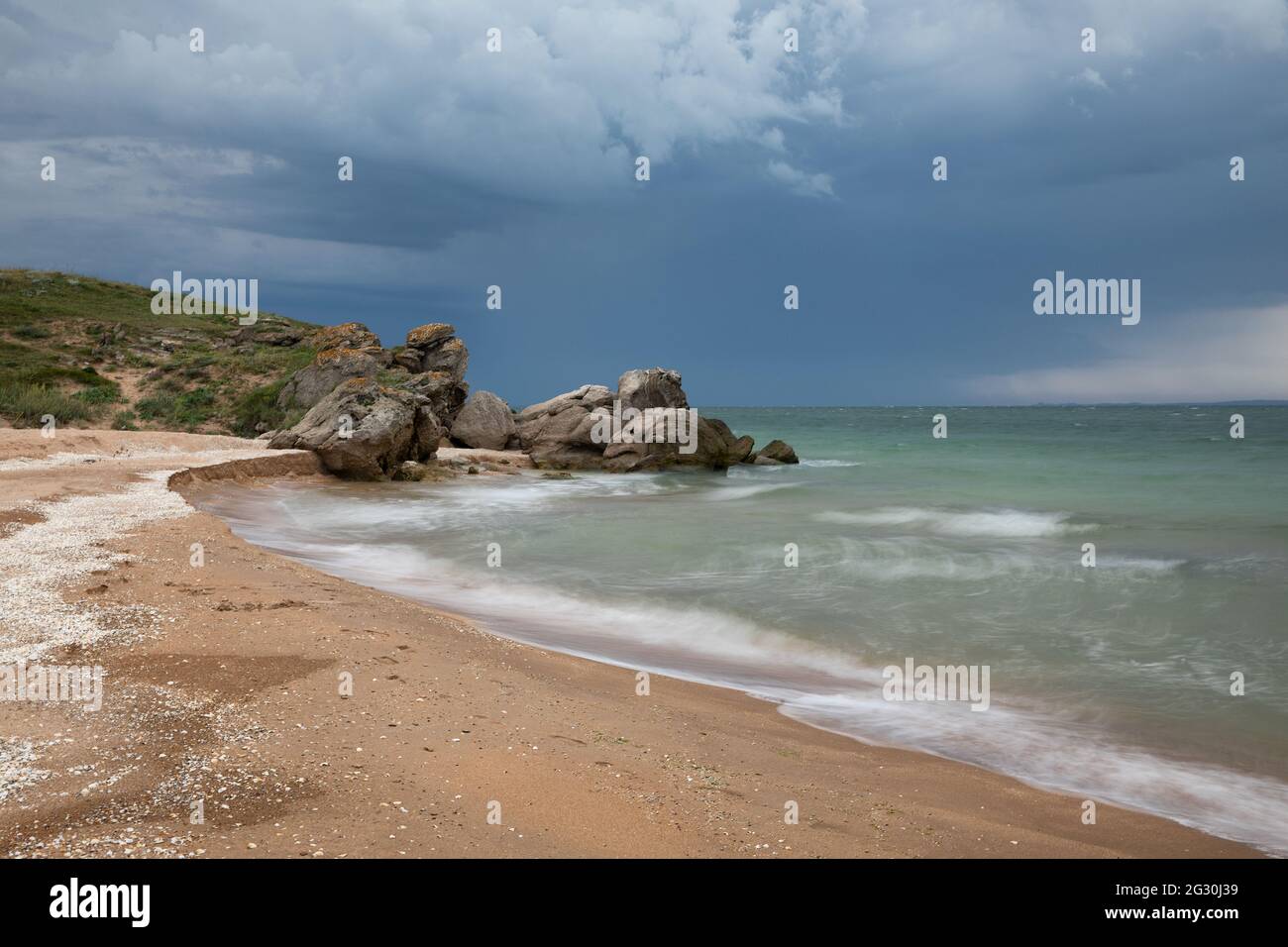 Azov sea coast, Crimea, Russia Stock Photo - Alamy