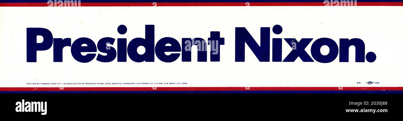 President Nixon Bumper Sticker Stock Photo - Alamy