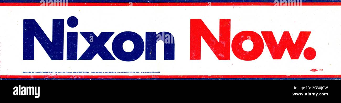 Richard Nixon Bumper Sticker Stock Photo - Alamy