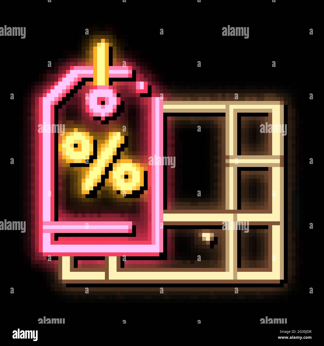 furniture discount neon glow icon illustration Stock Vector Image & Art ...