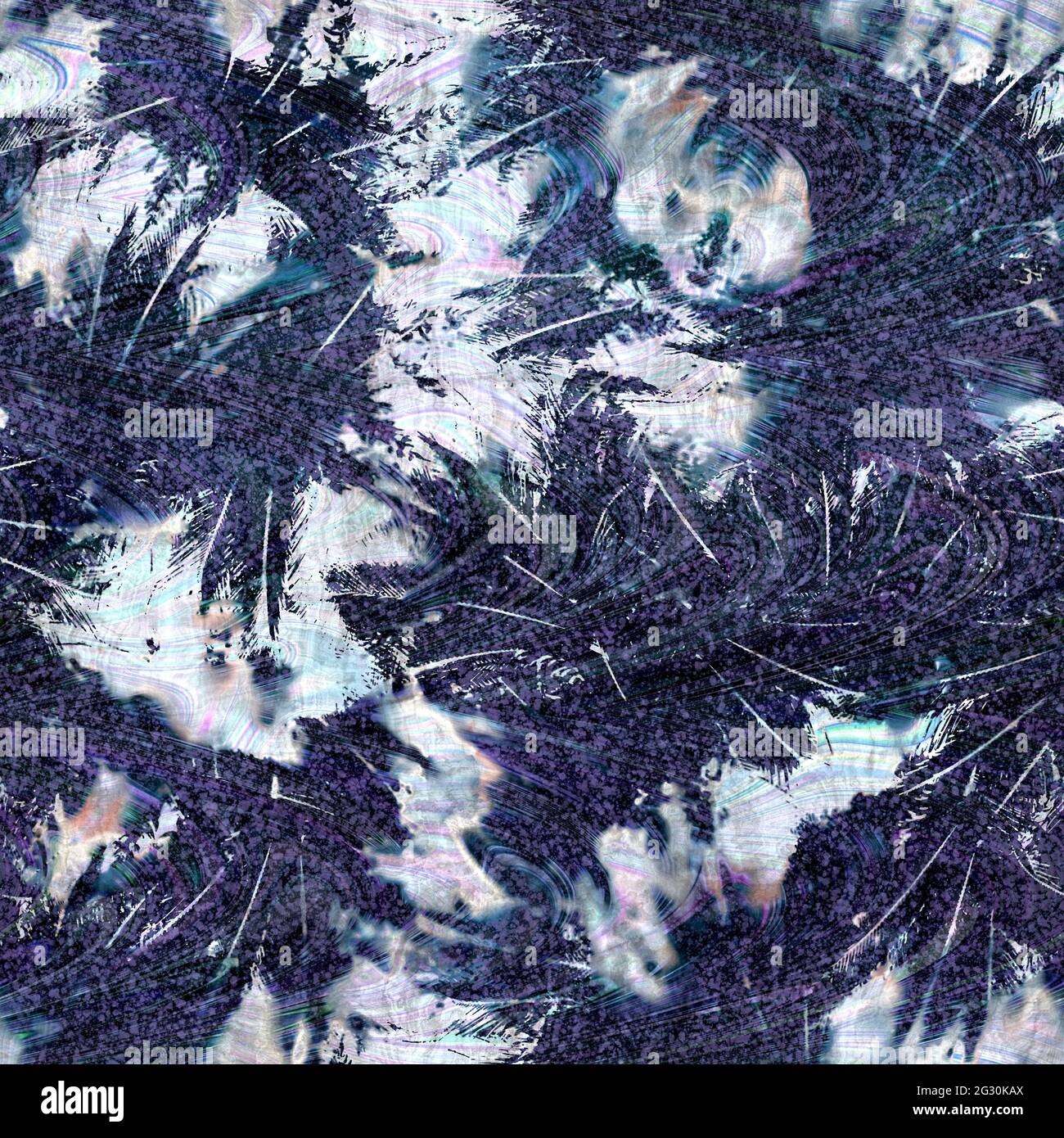 Seamless highly textured intricate and ornate pattern in navy blue ...