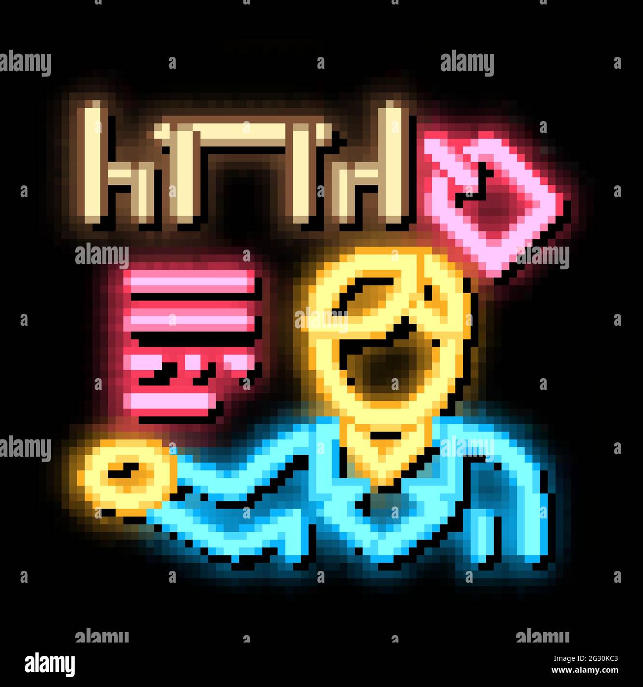 furniture shop manager neon glow icon illustration Stock Vector Image ...