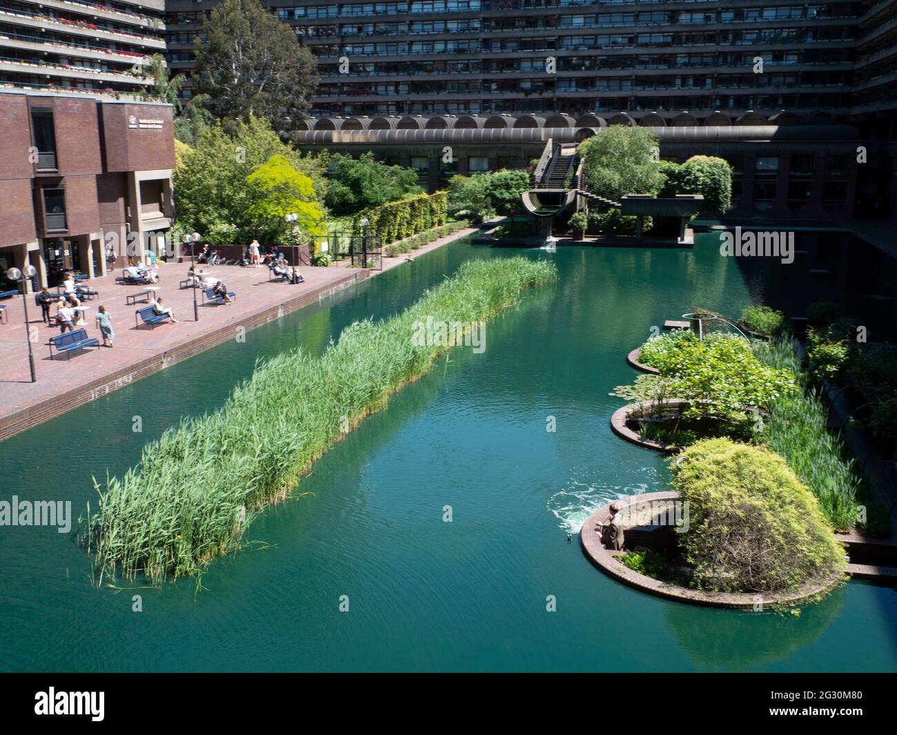 Barbican Water Gardens, green space in London Stock Photo - Alamy