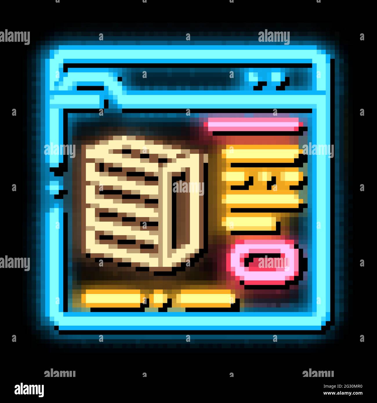 furniture internet shop neon glow icon illustration Stock Vector Image ...