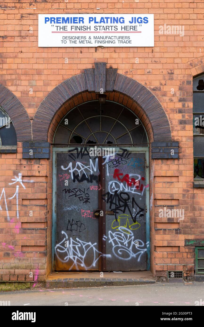 Old factory doorway, Digbeth , Birmingham, UK Stock Photo - Alamy