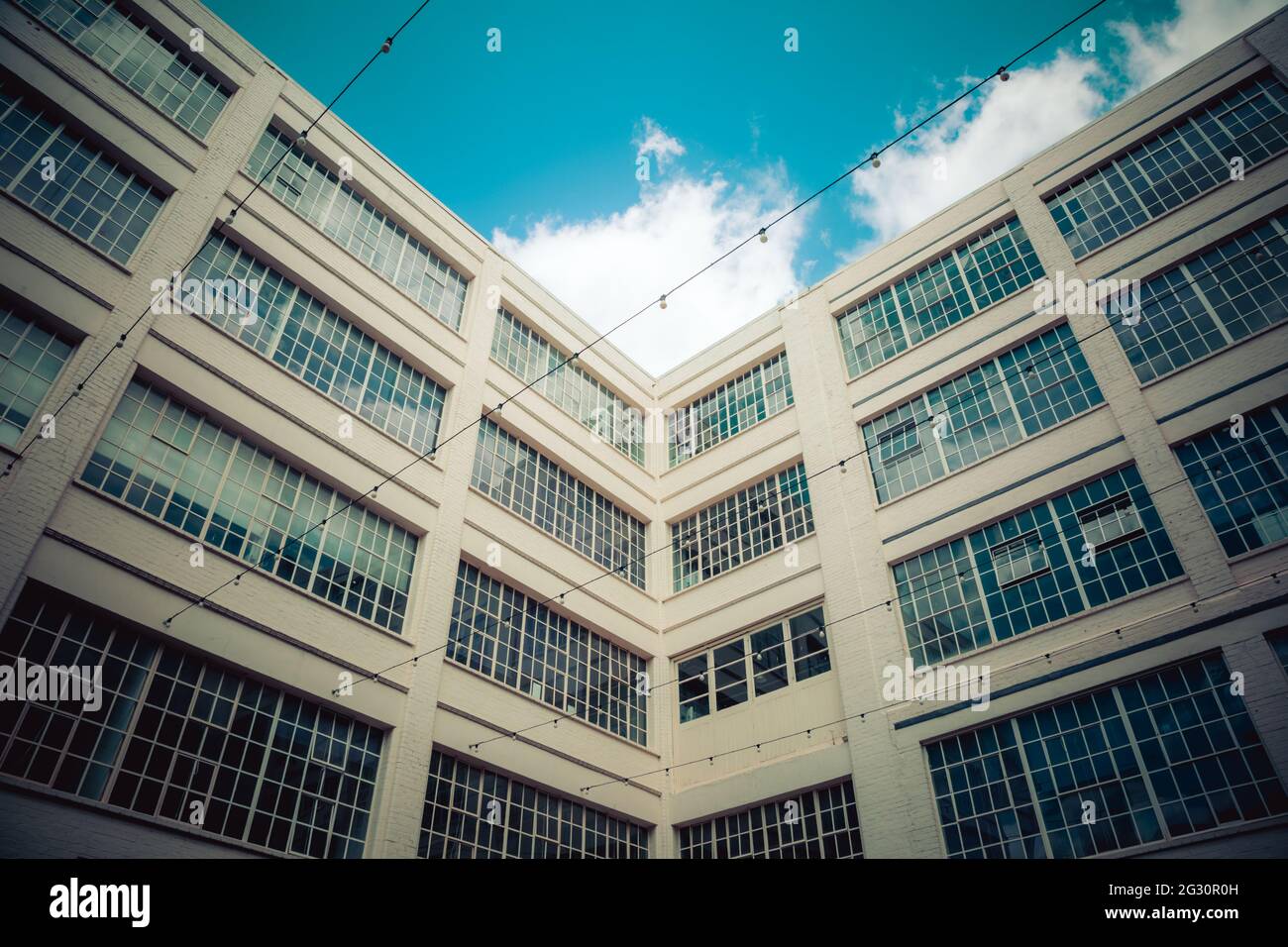 View of buildings in The Custard Factory, Digbeth, Birmingham, UK 2021 ...