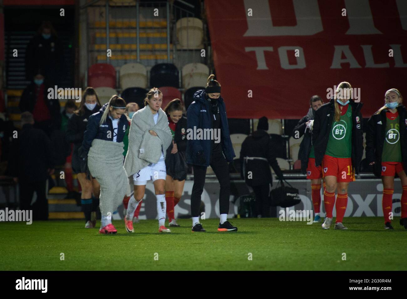 Newport, Wales 1 December 2020. UEFA Women's Euro 2022 qualifying Group C match between Wales ...