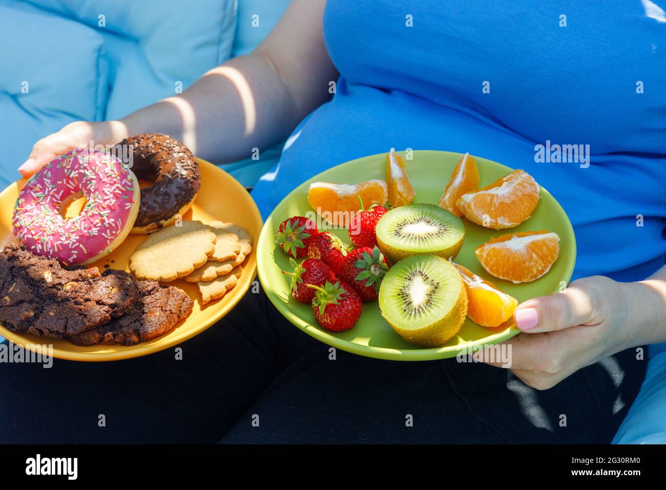 Healthy unhealthy food plates hi-res stock photography and images - Alamy