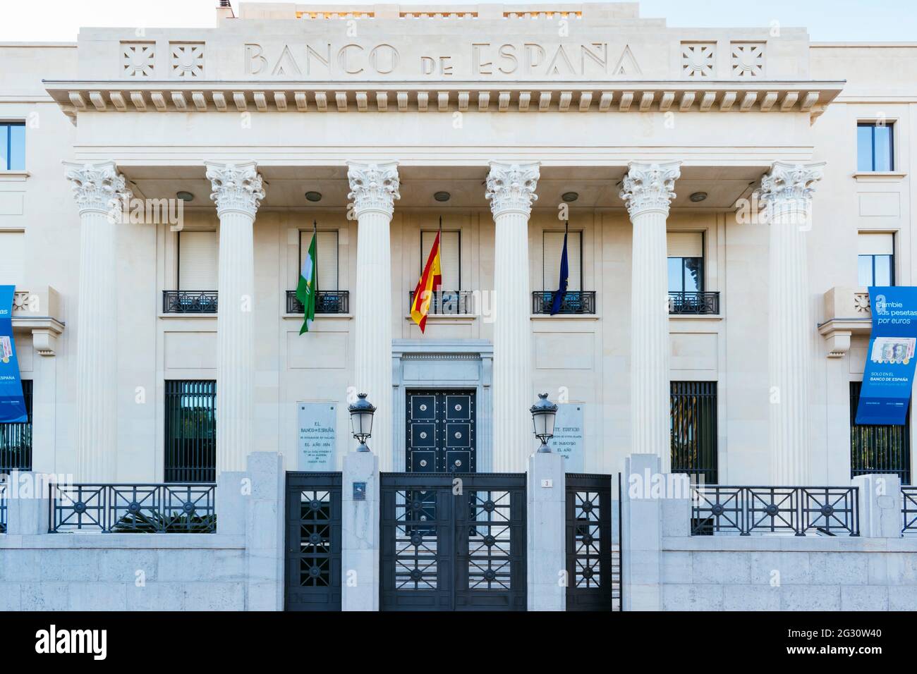 The Headquarters of the Bank of Spain in Malaga is a neoclassical ...