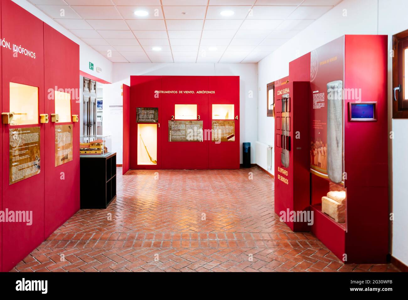 Exhibition hall. Interpretation Center - Museum. The archaeological ...