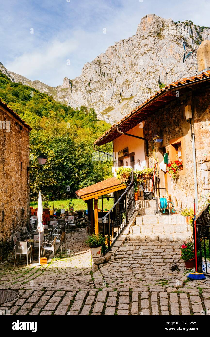 Bulnes de Abajo, La Villa, in the Picos de Europa National Park. Bulnes ...