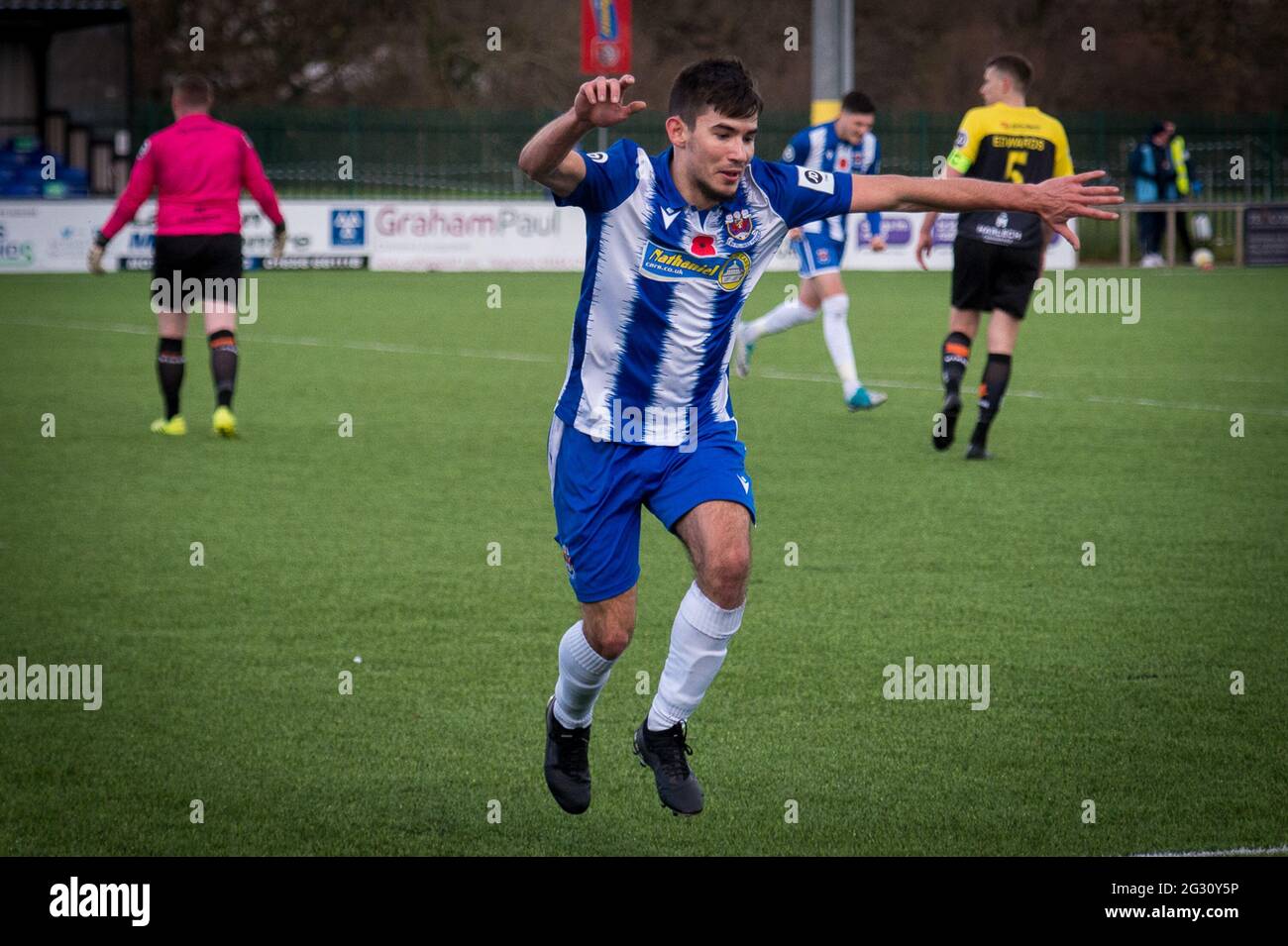 Bridgend, Wales 05 December 2020. JD Cymru Premier League match between ...