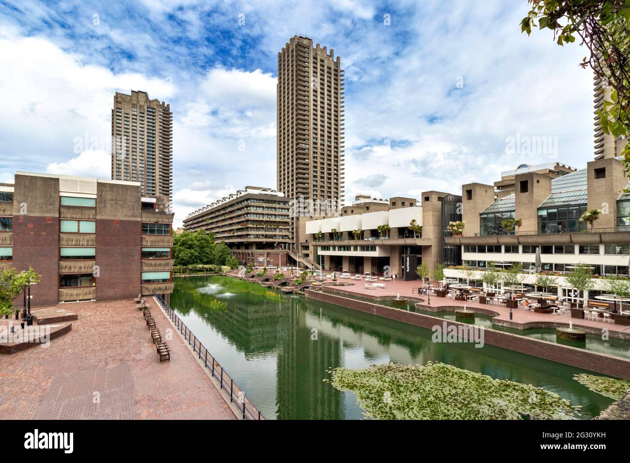 LONDON ENGLAND BARBICAN CENTRE SILK STREET CITY OF LONDON VIEW FROM ...