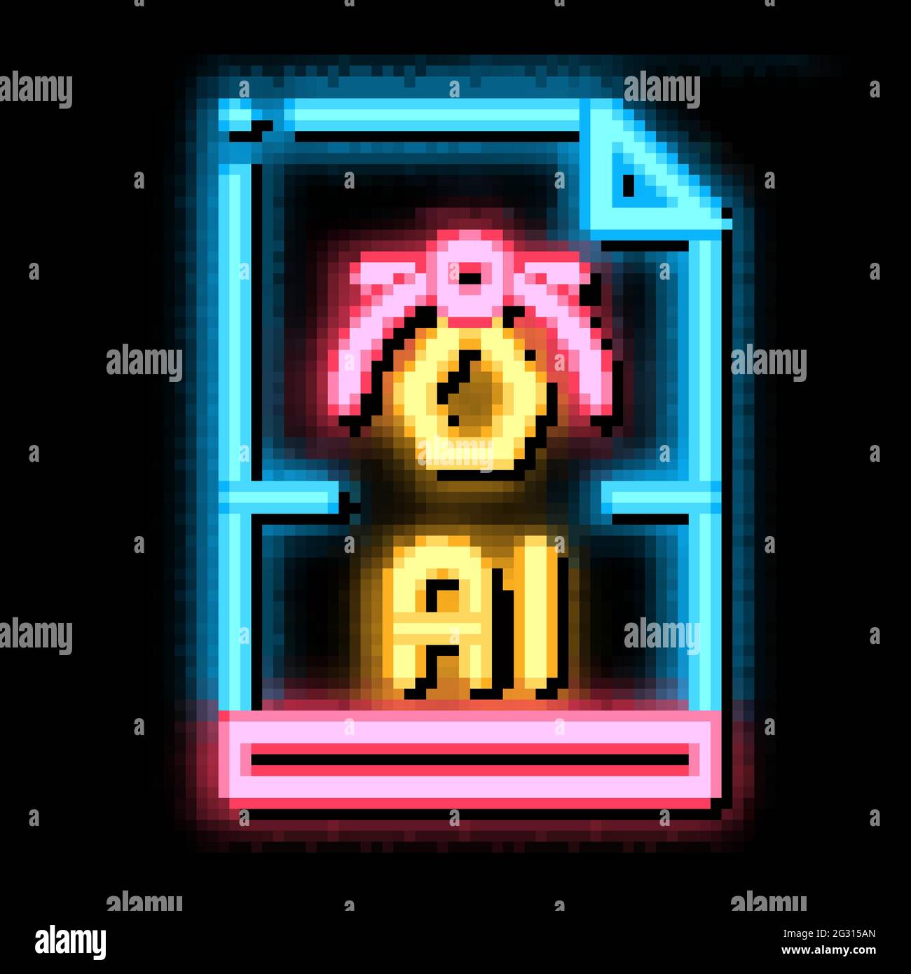 Neon glow ai Stock Vector Images - Alamy