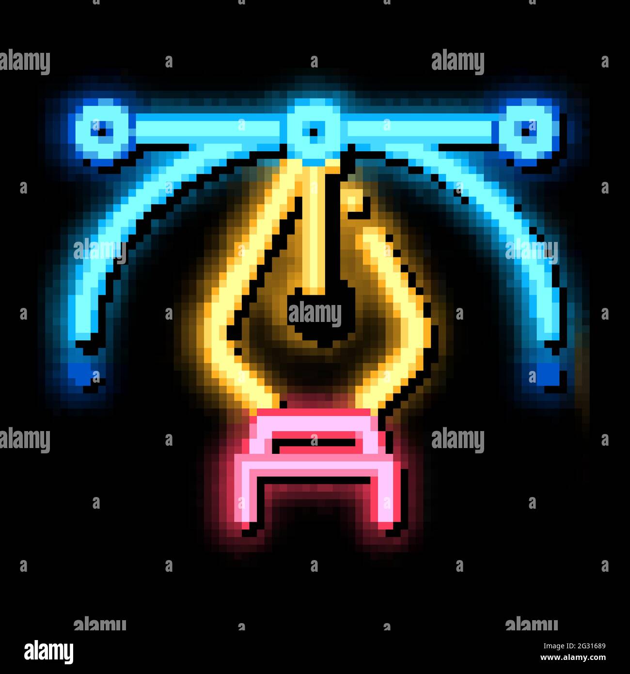 pen draw curves neon glow icon illustration Stock Vector Image & Art ...