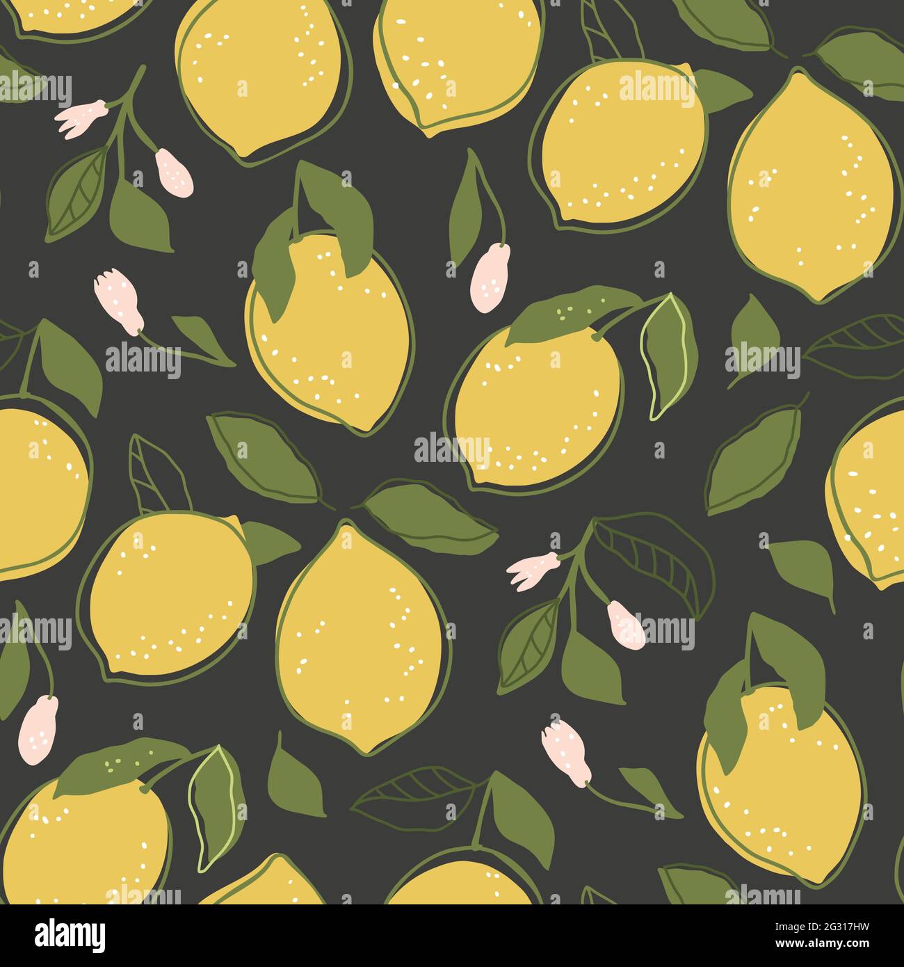 Lemon Pattern Wallpaper