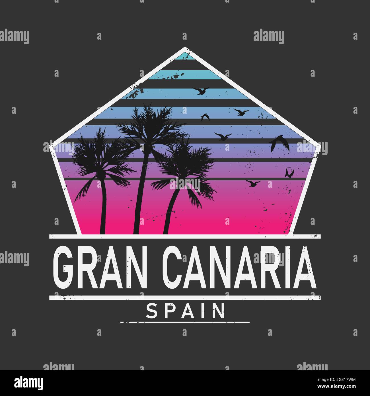 Gran Canaria travel rubber stamp on white background, vector ...