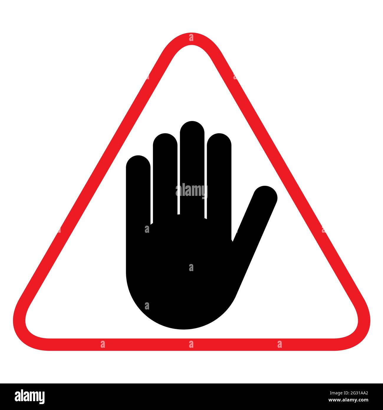 Stop sign, icon STOP forbidden vector. Warning symbol isolated on white ...