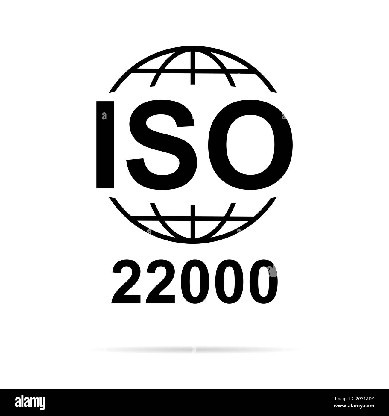 Iso 22000 icon. Food Management Systems. Standard quality symbol ...